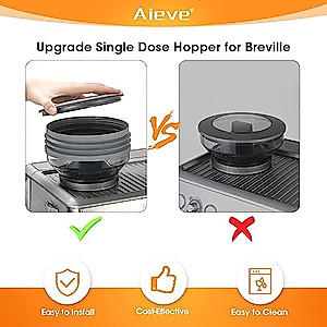 Aieve Single Dose Hopper Bellow & Upper Burr Rubber Seal Compatible with Breville Barista Espresso Machine