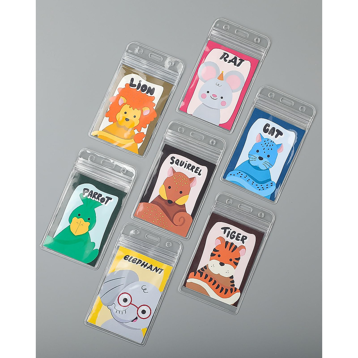 KTRIO 10 Pack ID Badge Holders, Clear Card Holder for Breakaway Lanyard, Multi ID Holder with Waterproof Resealable, Name Tag Badge Holder for Nurses, Office and School, Vertical