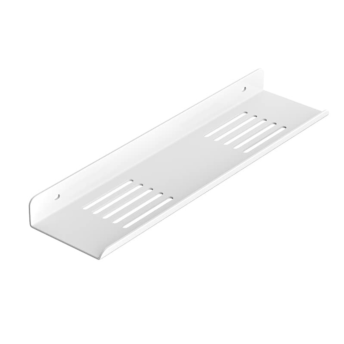 SDlemeiy Floating Shelves Wall Mounted Bathroom Shelf，Wall Mounted Hanging Shelves，Metal Display Wall Shelf,Wall Mounted，Carbon Steel Material(White, 15.9inch)