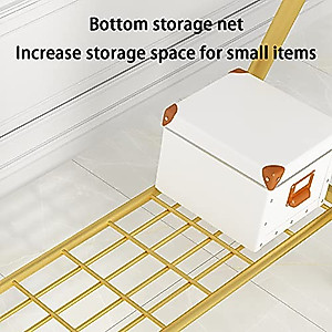 AKDXM Metal Hanger Drying Rack Independent Coat Rack Weighing 90Kg Clothes Rail with Rail 4 Hooks Multifunctional Practical Bedroom Single-Pole Hanger Suitable Small Spaces,Rose Gold,120x41x150cm