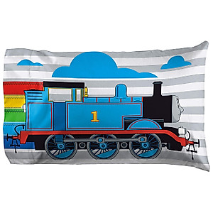 Jay Franco Thomas & Friends Stitch in Time Toddler Sheet Set - 3 Piece Set Super Soft and Cozy Toddler’s Bedding - Fade Resistant Microfiber Sheets (Official Mattel Product)