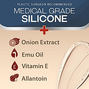 Ebanel Advanced Silicone Scar Gel with Allantoin, Emu Oil, Vitamin E and Onion Extract, Medical-Grade Cream for Old & New Scars from Surgeries, C-Section, Injuries, Burns, Keloids & More