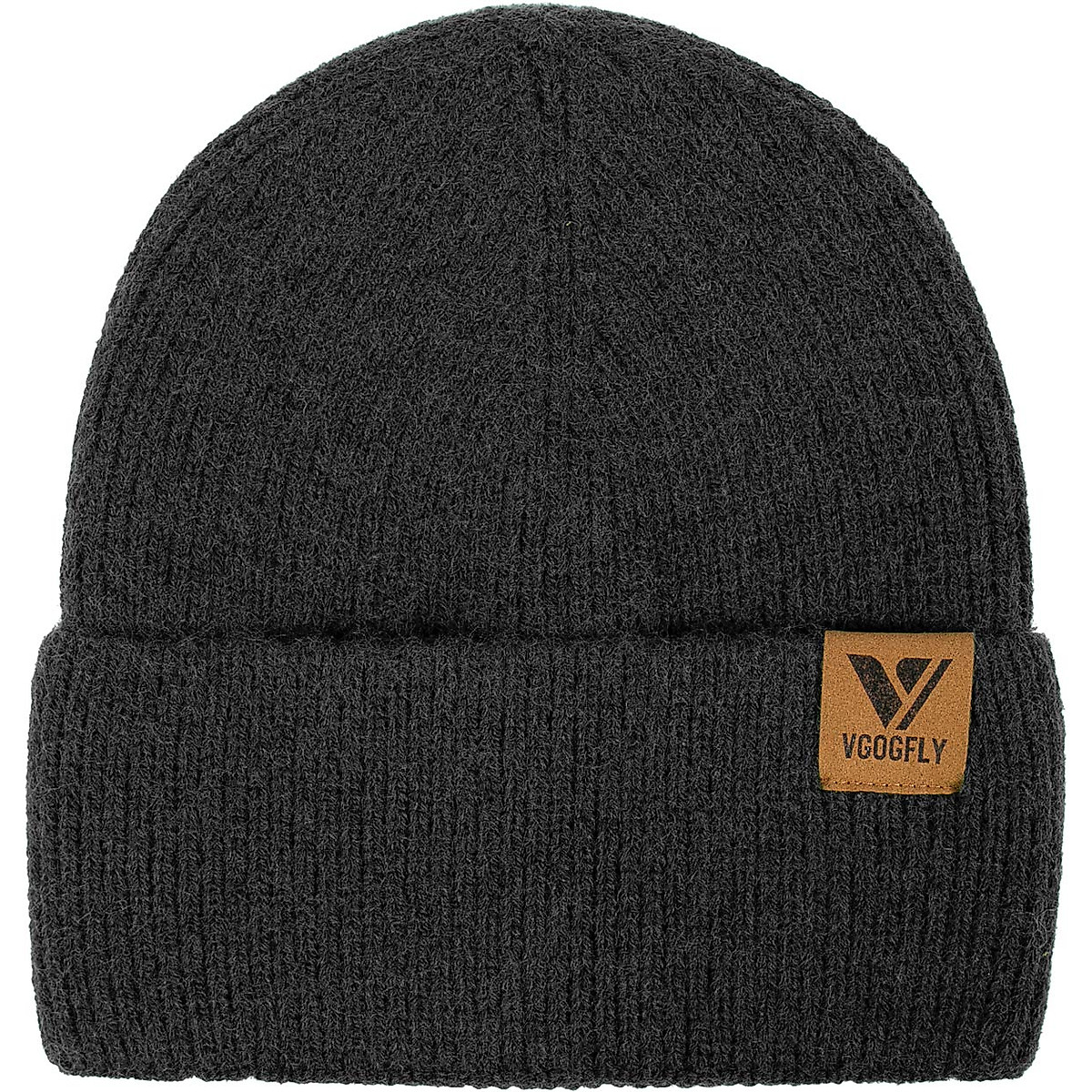 Vgogfly Unisex Knit Beanie Hats Slouchy Winter Knitted Hat Warm Men Women Soft Stocking Cap Ski Cuffed Black