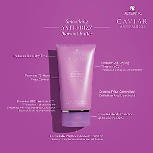Alterna Caviar Anti-Aging Smoothing Anti-Frizz Blowout Butter, | Protects Hair from Heat Styling and Humidity | Sulfate Free , 5.07 Fl Oz (Pack of 1)