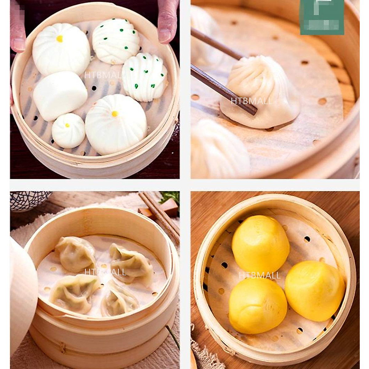 100pcs Air Fryer Liners, 10 inches Bamboo Steamer Liners, Premium Perforated Parchment Steaming Papers, Non-stick Steamer Mat