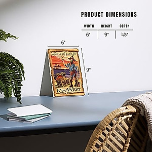 Lantern Press 6x9 Inch Wood Sign, Ready to Hang Wall Decor, Key West, Florida, Pirate Plunder