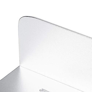01 02 015 Storage Shelf, Drain Aluminum Floating Shelves Silver for Shower Gel for Small Items for Shavers