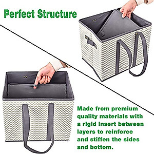 NERUB Reusable Grocery Shopping Bags Heavy Duty Grocery Tote Bags with Reinforced Bottom Foldable Large Reusable Shopping Bags for Groceries (3 Pack)