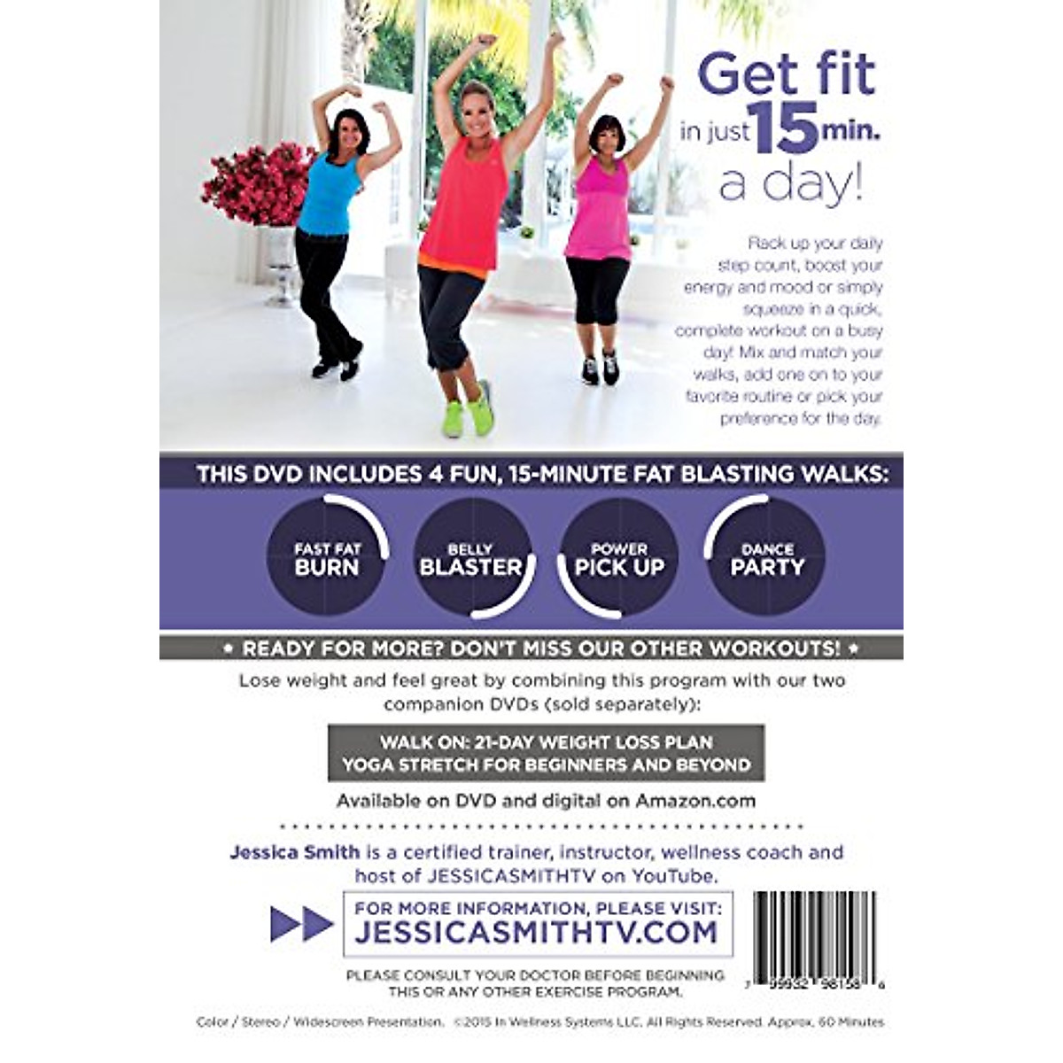 Walk On: 15-Minute Fast Fat Blasts DVD with Jessica Smith
