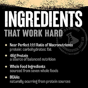 Animal Meal - All Natural High Calorie Meal Shake - Egg Whites, Beef Protein, Pea Protein, Vanilla