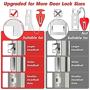 AceMining 2Pack Upgrade Portable Door Lock Home Security Door Locker Travel Lockdown Locks for Additional Safety and Privacy Perfect for Traveling Hotel Home Apartment College