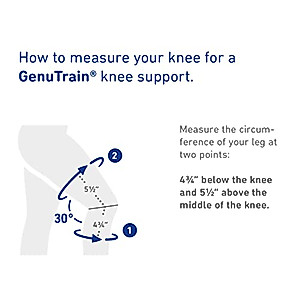 Bauerfeind - GenuTrain - Knee Brace - Targeted Support for Pain Relief and Stabilization of The Knee, Provides Relief of Weak, Swollen, and Injured Knees- Size 2 - Color Black
