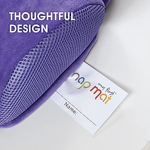 My First - Toddler Nap Mat, Memory Foam Sleeping Mat with a Removable Pillow, Portable and Compact, ‎21 x 9.5 x 1 inch, Purple, Pack of 1