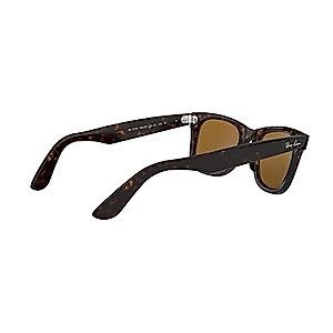Ray-Ban unisex adult RB2140 Original Wayfarer Polarized Sunglasses, Tortoise/Brown Polarized, 50 mm US