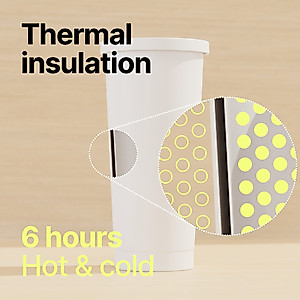 Dodoko 25oz Stainless Steel Reusable Boba Cup and Smoothie Tumbler Vacuum Insulated | Travel Friendly and Leakproof with Wide Collapsible SS Straw (Black)