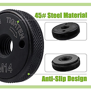Bestgle M14 Thread Quick Change Flange Grinder Lock Nut Angle Grinder Self-Locking Pressing Plate Quick Release Nut Clamping Equipment Power Tool Accessory, Black