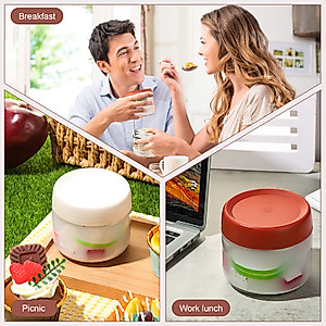 Zubebe 10 Pack 10oz Glass Jar with Lids Overnight Oats Container with Lid Wide Mouth Glass Mason Jars Airtight Yogurt Jars for Food Prep Condiment Salad Storage Refrigerator Dishwasher Safe