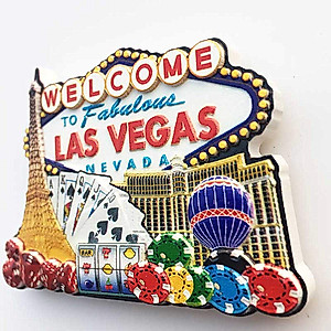 3D Famous Casino Las Vegas Nevada USA Fridge Magnet Souvenir Gift，Home & Kitchen Decoration Magnetic Sticker Las Vegas USA Refrigerator Magnet Collection