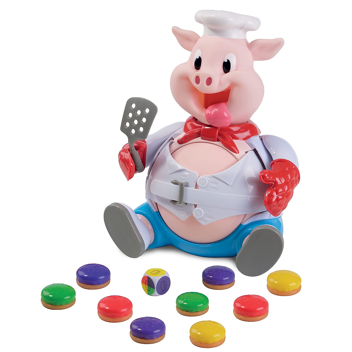 Goliath Pop The Pig - Bigger & Better - Belly-Busting Fun as You Feed Him Burgers and Watch His Belly Grow, Multi Color