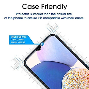 amFilm (3 Pack) Tempered Glass Screen Protector Compatible with Samsung Galaxy A14 5G 6.6" with Easy Installation Kit, Case Friendly, Bubbles-Free