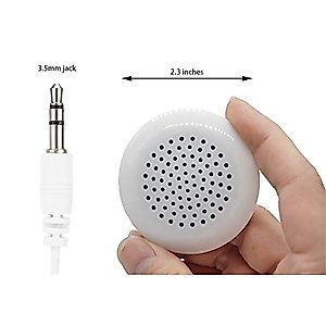 2PCS Pillow Speaker,3.5mm Jack Portable Speaker, Under Pillow Speaker Compatible with Almost All Audio Devices with 3.5 mm Jack Such as MP3, MP4, CD Player, Mobile Phone etc.