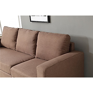 NHI Express Alexandra Convertible Sectional, Brown