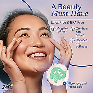 PerfeCore Facial Mask Get Rid of Puffy Eyes Migraine Relief, Sleeping, Travel Therapeutic Hot Cold Compress Pack Gel Beads, Spa Therapy Wrap for Sinus Face Puffiness Headaches Gel Mask
