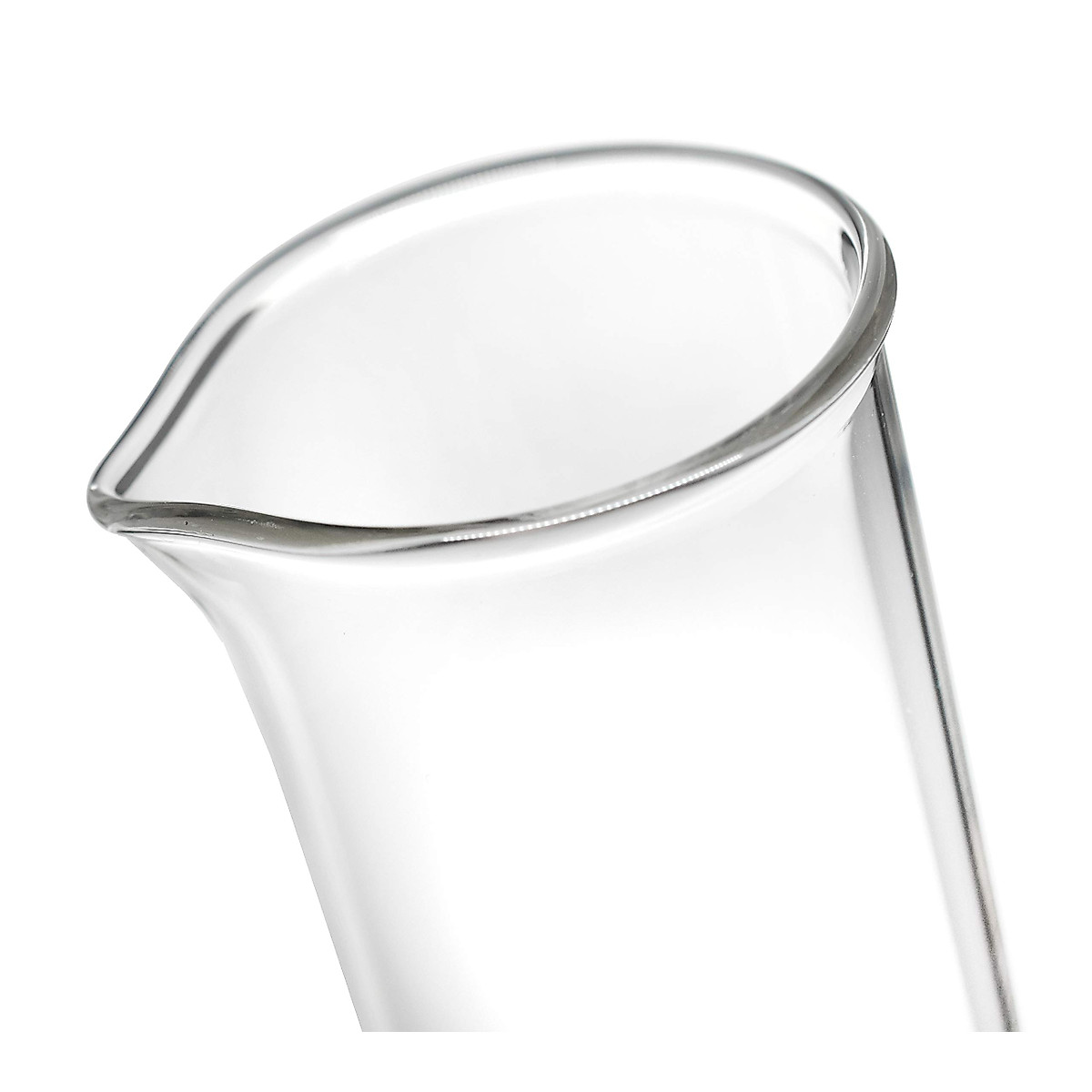 EISCO Graduated Cylinder, 250mL - ASTM, Class B Tolerance ±2.00mL Protective Collar, Hexagonal Base Blue Graduations Borosilicate 3.3 Glass- Eisco Labs