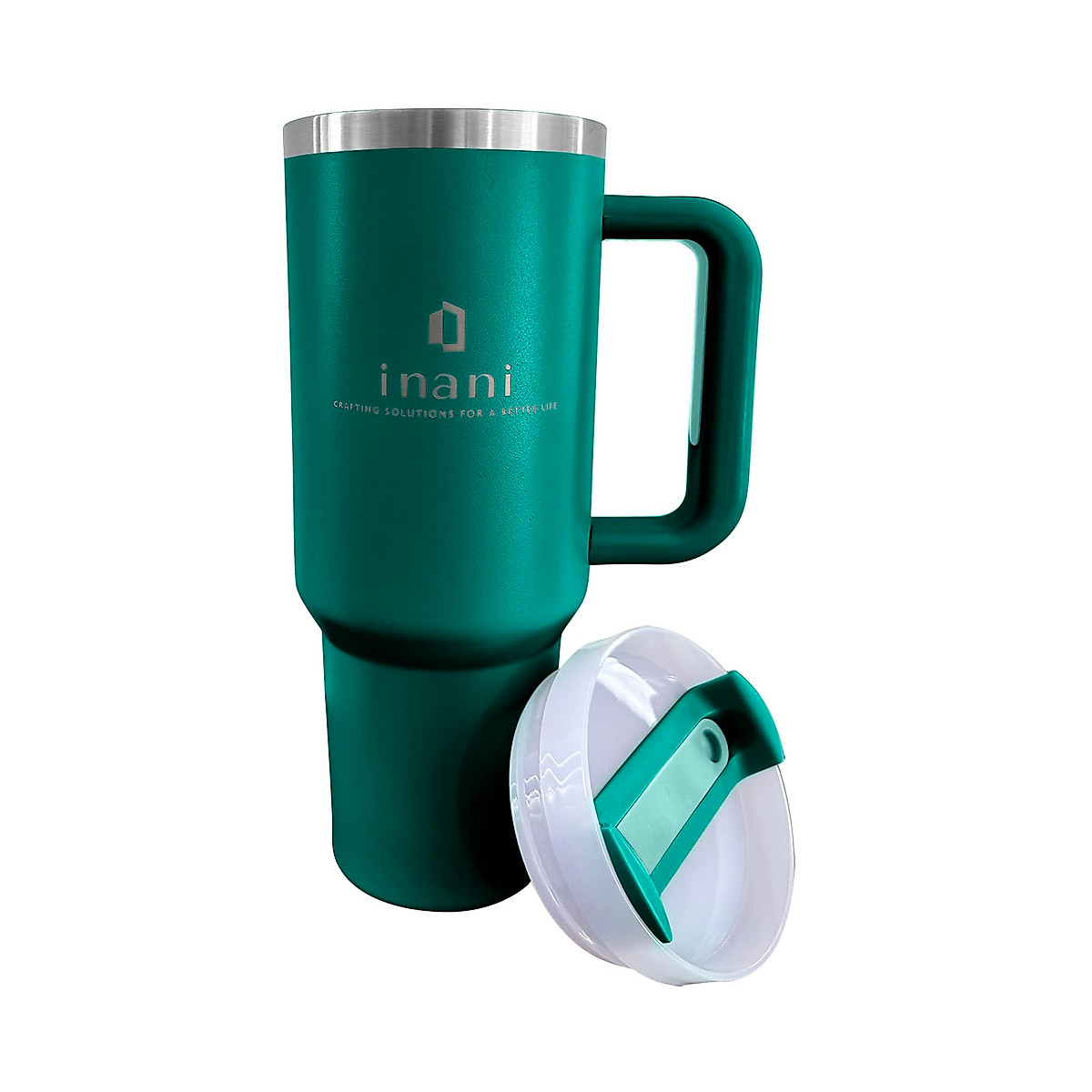 inani 40oz Tumbler With Handle And Straw, Insulated Travel Cup, Leak-Resistant, Spill-Proof Lid, Dishwasher Safe, BPA-Free, Double-Wall Insulated Premium Mug For Hot Or Iced Beverage, Aspen Green