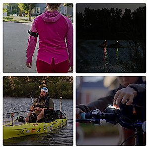 Guardian Angel Micro Series Safety Lights (All White Front & Red Rear) - Rechargeable, Magnetic & Hands-Free Wearable LED Flashlight for Dog Walking, Running, Cycling, Hiking, Camping, Fishing & More