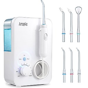 Water Flosser Picks for Teeth Cleaning, 3 Flossing Modes & 10 Pressures Professional Electric Water Flossers for Teeth, Braces, Gums, Kids, Adults, 7 Water Jet Tips Included for Multiple Dental Care