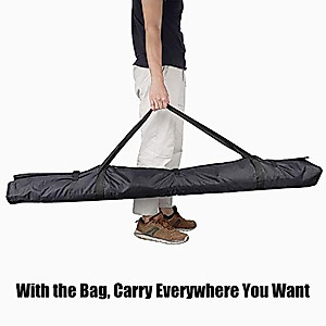 EACHSHOT C Stand Metal with Bag Wheel Max 10.8ft/330cm with 106cm Holding Arm 2 Pieces Grip Head for Godox AD400 Pro AD600 Pro AD600BM Aputure 120D 300D II for Photography Studio Video Monolight