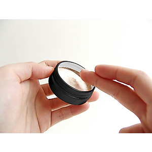 20 Pcs 2 Ounce Aluminum Tin Jars Containers Leak Proof Cosmetic Tin Jars Containers Round Screw Lids for Cosmetic, Salves, Balms, Lip Balm or Others, 60mL Black