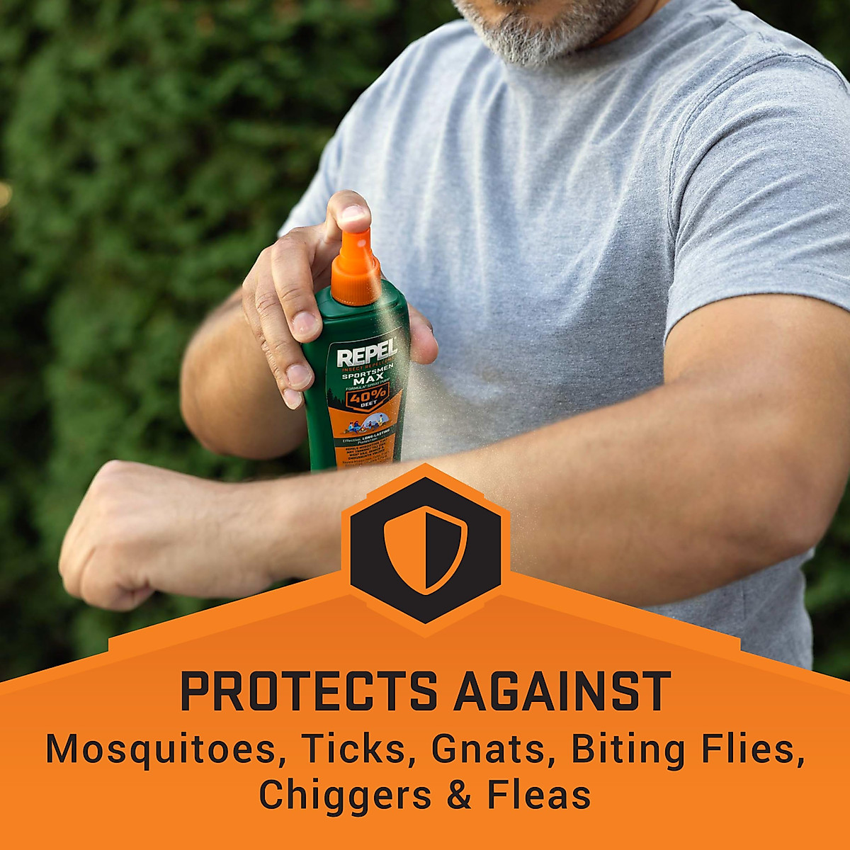Repel Insect Repellent Sportsman Max Formula (2 Pack), Repels Mosquitoes, Ticks and Gnats, Effective Long-Lasting Protection, 40% DEET (Pump Spray) 6 fl Ounce