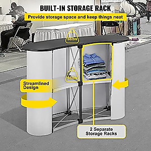 Geindus Portable Tradeshow Podium Table Display Exhibition Counter Stand Booth Fair with Wall Bags 51" X 15.7" X 38.5"