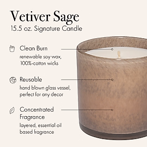 LAFCO New York Signature Scented Candle - Vetiver Sage, Country House (15.5 oz)