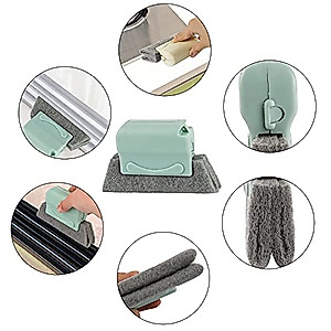 8 Pcs Hand-held Groove Gap Cleaning Tools - Door Window Track Crevice Cleaning Brushes Blind Cleaner Duster, Window Magic Cleaning Brush for Shower Door, Car Vents, Air Conditioner, Keyboard, Shutter