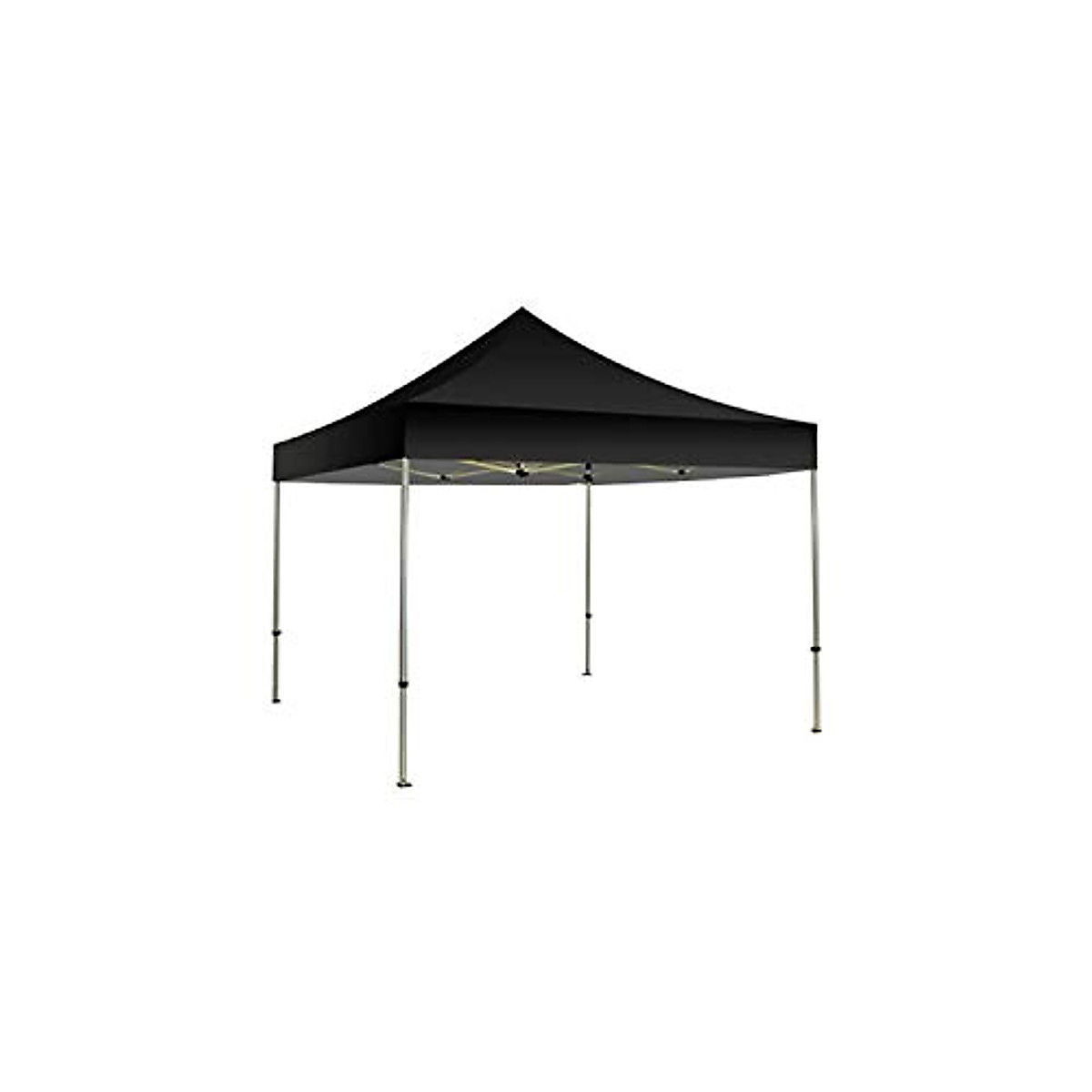 BannerBuzz Blank Canopy Tent, Only Topper, 420 Denier Oxford Polyester Fabric, 325 GSM, Velcro Topper Attachment (10' x 10', Black)