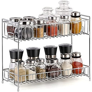 MOOACE Under Sink Organizer, 2 Tier Under Cabinet Bathroom Sink Organizers and Storage, Multi-purpose Under Sink Shelf Organizer Rack for Bathroom Kitchen