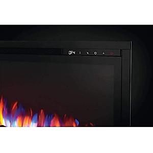 Napoleon Entice 42 - NEFL42CFH - Wall Hanging Electric Fireplace, 42-in, Black, Glass Front, Glass Crystal Ember Bed, 3 Flame Colors, Remote Included