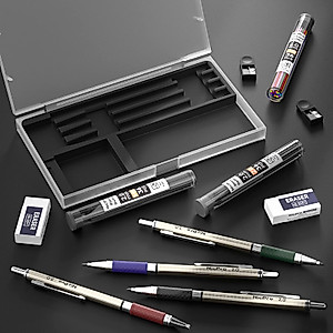 Nicpro 4 PCS Premium 2.0 mm Mechanical Pencils Set, 108 Colored & Black (HB 2B) Lead Refills, Art Metal 2mm Carpenter Pencil with 2 Erasers, 2 Sharpeners for Drafting Sketching Drawing with Case