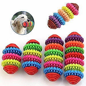 ulafbwur Pets Dogs Puppy Colorful Rubber Dental Teething Healthy Teeth Gums Chew Toy Flimikun