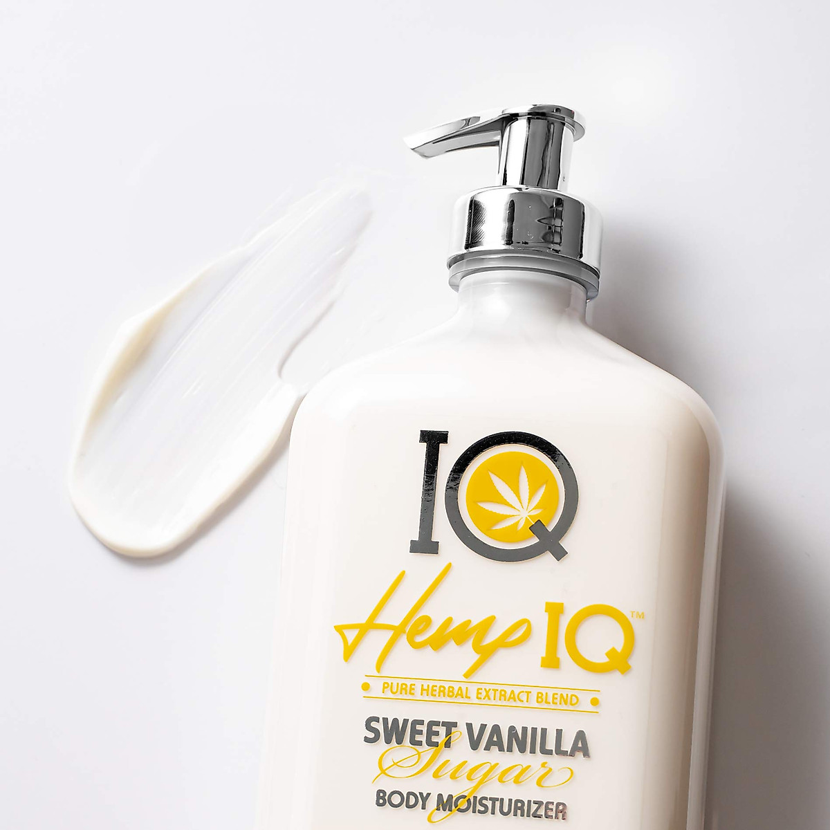 HEMP IQ Sweet Vanilla Sugar Body Moisturizer | 100% Pure Hemp Seed Oil | Ultra-Hydrating Daily Moisturizer 18.25 oz.