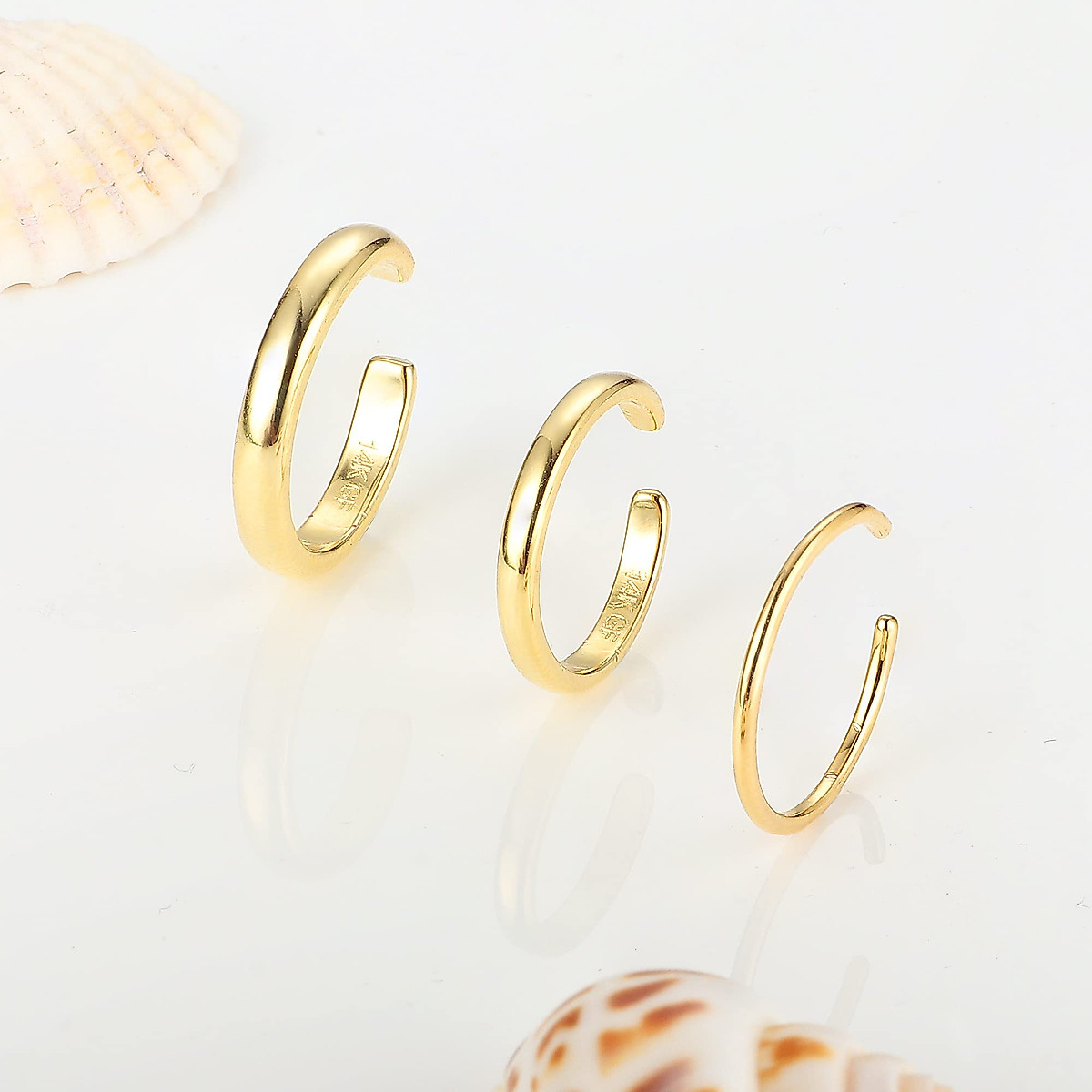 HAIAISO Toe Rings for Women Adjustable Thin Open Band Toe Ring Summer Beach Foot Jewelry