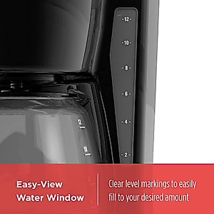 Nozaya 12-Cup Countertop Coffee Maker - Programmable Coffee Machines, Easy to Use & Clean(Black)