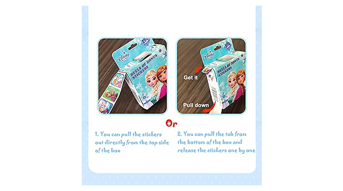 Frozen Kids Sticker Pack - 600 Waterproof Self-Adhesive Labels