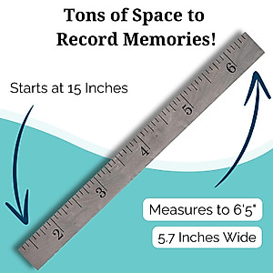 HEADWATERS STUDIO Wooden Growth Chart for Wall-Kids Sizing Chart, Height Measurement for Wall, Kids Height Wall Chart, Kids Height Ruler, Height Growth Chart for Kids - Love Grows Here Gray (63"x6.7")
