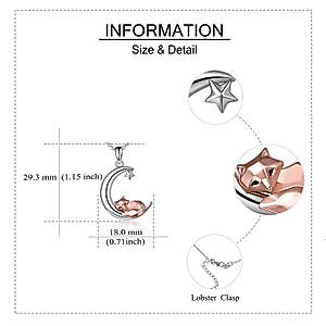 ONEFINITY Fox Necklace Sterling Silver Origami Fox Pendant Jewelry for Women Mom Wife Mothers Day Jewelry Gifts