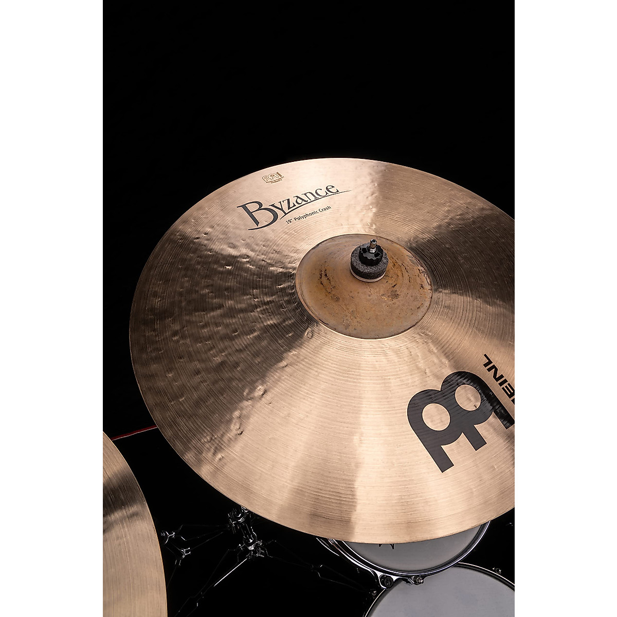 Meinl Cymbals Byzance 19" Traditional Polyphonic Crash with Raw Bell — Made in Turkey — Hand Hammered B20 Bronze, 2-Year Warranty (B19POC)