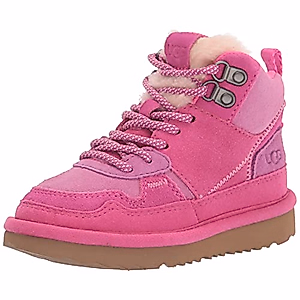 UGG Unisex-Child Highland Hi Heritage Sneakers, Raspberry Sorbet / Rock Rose, 13